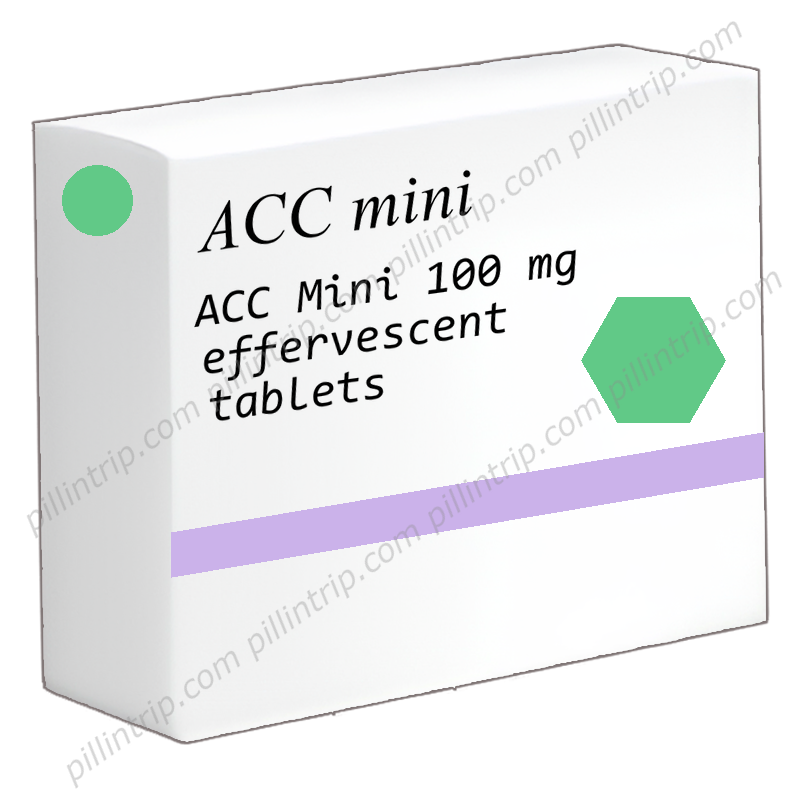 ACC mini : Usos, Efectos Secundarios, Interacciones, Dosis / Pillintrip