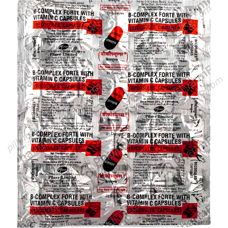 Becosules Capsule : Uses, Side Effects, Interactions, Dosage / Pillintrip