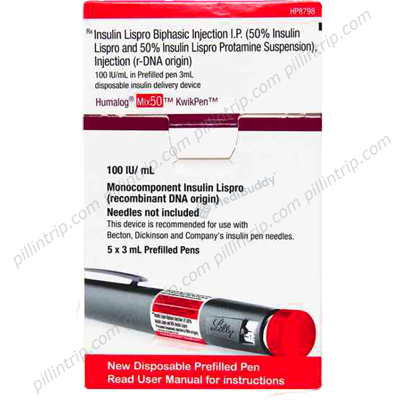 Humalog Mix 50 KwikPen (Insulin Lispro) : Uses, Side Effects ...