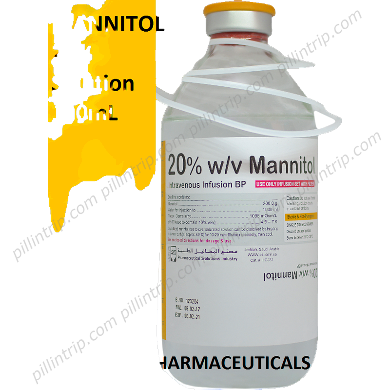 Manitol 20% : Usos, Efectos Secundarios, Interacciones, Dosis / Pillintrip