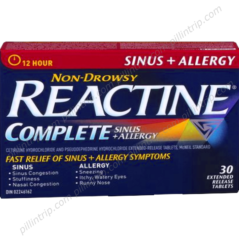 Reactine Allergy & Sinus : Uses, Side Effects, Interactions, Dosage ...