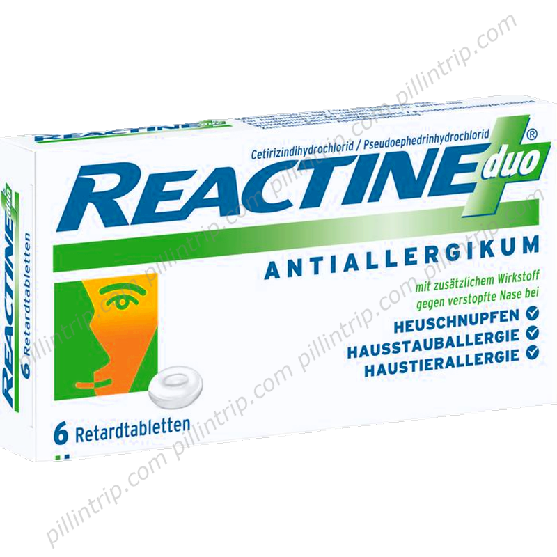 Reactine duo : Uses, Side Effects, Interactions, Dosage / Pillintrip